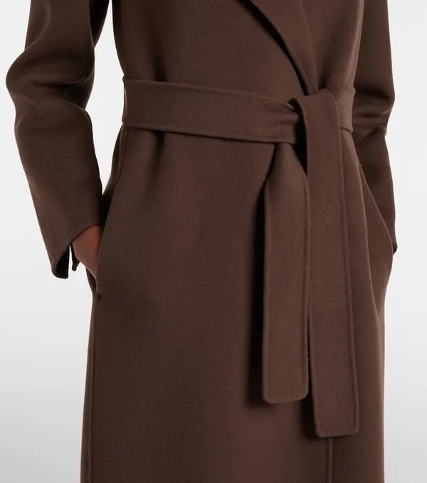 Max Mara Poldo Virgin Wool Wrap Coat - Brown