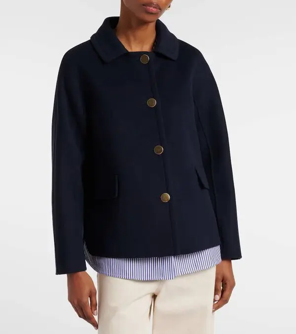 Max Mara Grazia Virgin Wool Jacket - Blue
