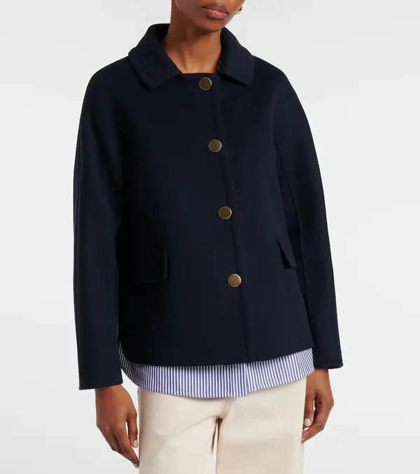 Max Mara Grazia Virgin Wool Jacket - Blue