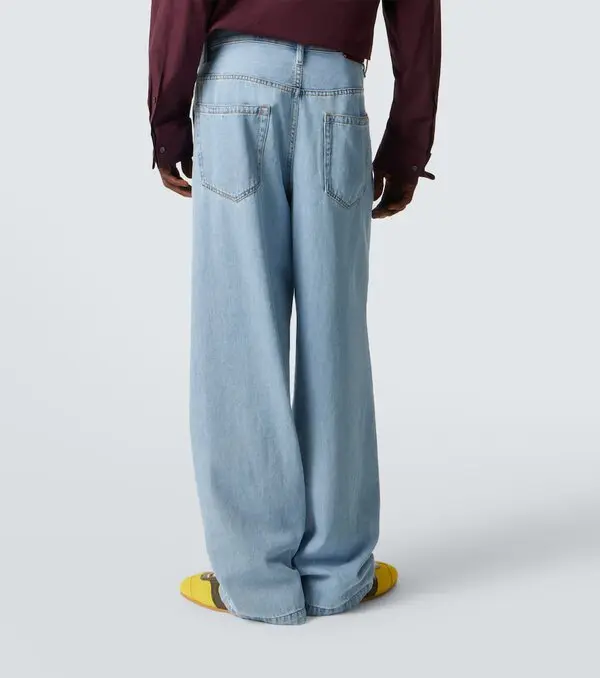 Dries Van Noten Penning Wide-leg Jeans - Blue