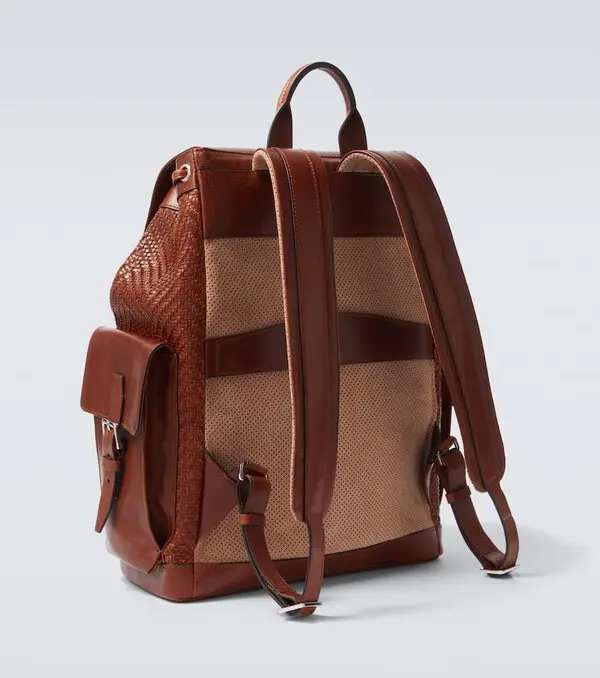 Brunello Cucinelli City Leather Backpack - Brown