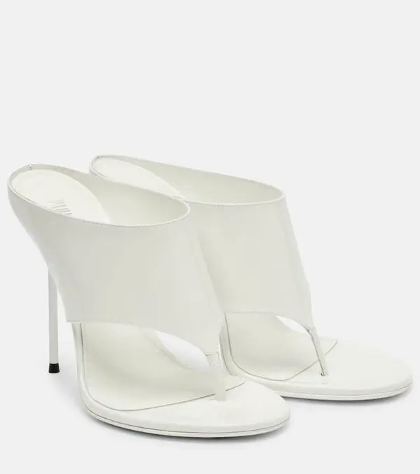 Paris Texas Lidia 105 Patent Leather Mules - White