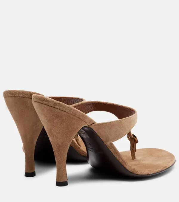 HERBERT LEVINE Kiss And Tell 100 Suede Mules - Beige