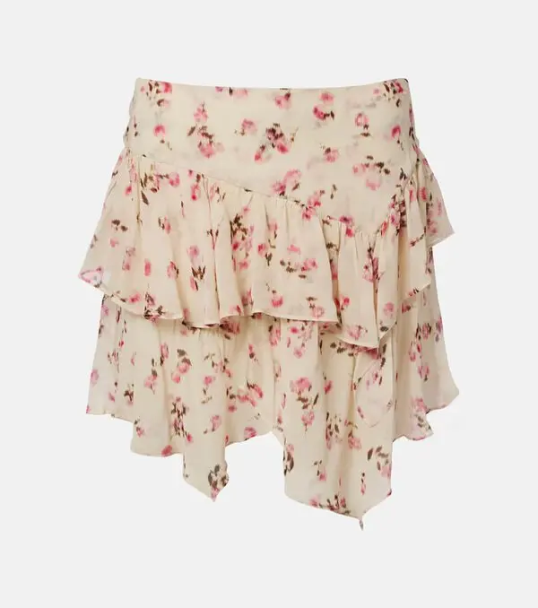 MARANT ETOILE Floral Ruffled Miniskirt
