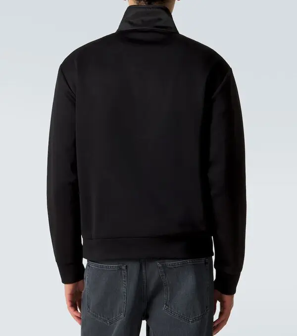 Prada Cotton-blend Fleece Half-zip Sweatshirt