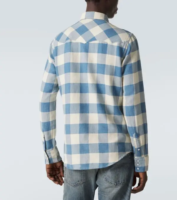 Ralph Lauren Buffalo Checked Cotton And Linen Shirt