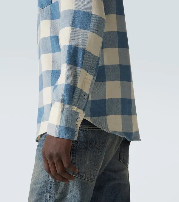Ralph Lauren Buffalo Checked Cotton And Linen Shirt