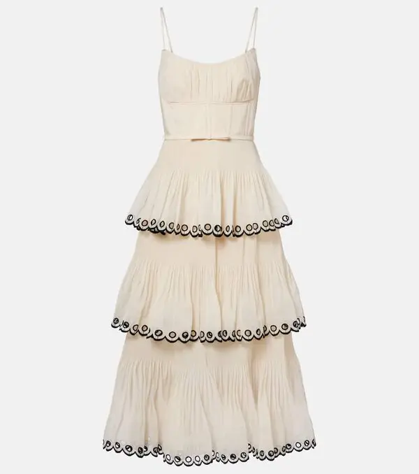 Zimmermann Embroidered Bustier Dress