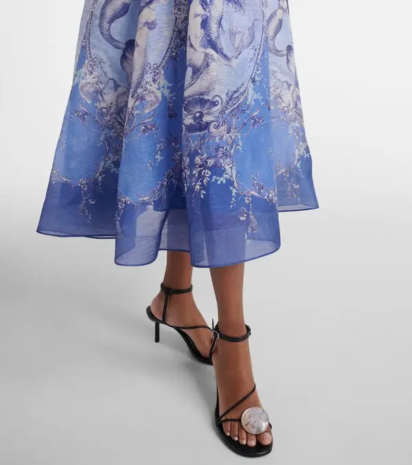 Zimmermann Rebellion Linen And Silk Bustier Dress