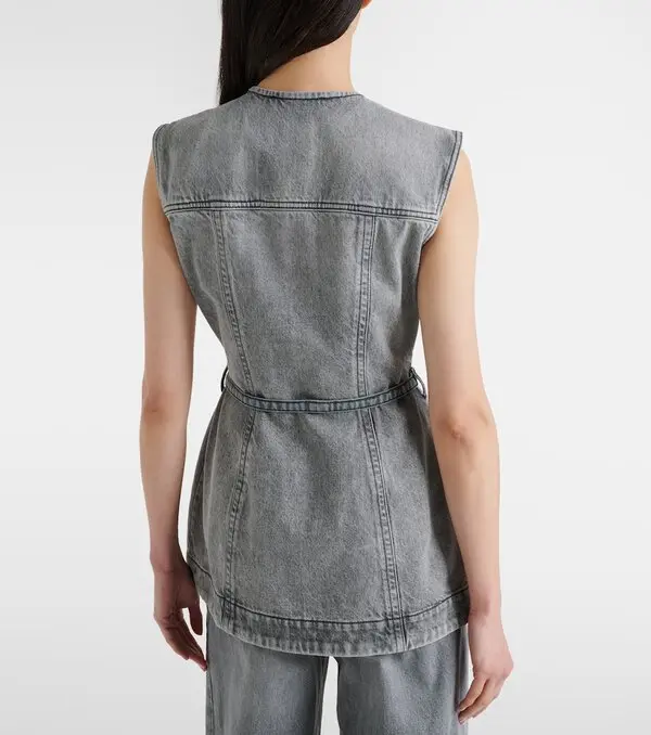 Sportmax Orli Denim Waistcoat - Grey