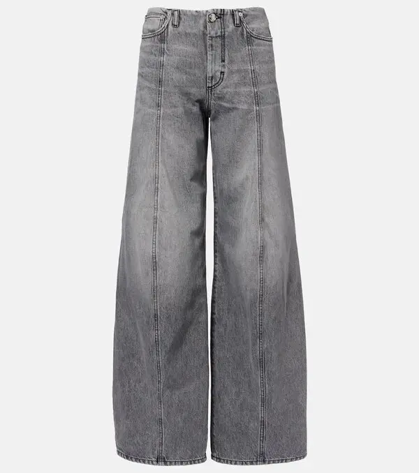 Sportmax Carezza Wide-leg Jeans - Grey