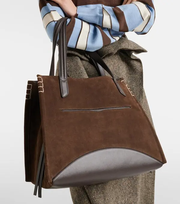 JW Anderson Suede Tote Bag - Brown