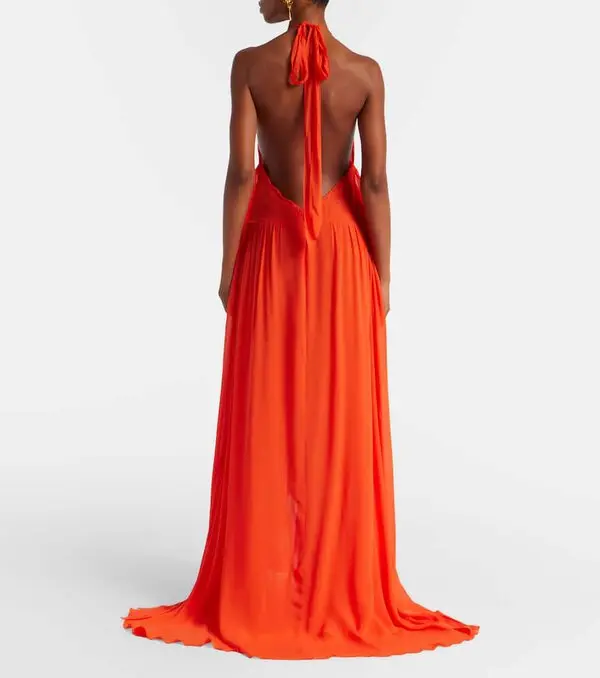 Blumarine Georgette Maxi Gown