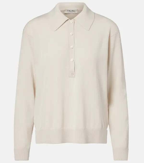 Max Mara Frisia Wool Polo Sweater - Beige