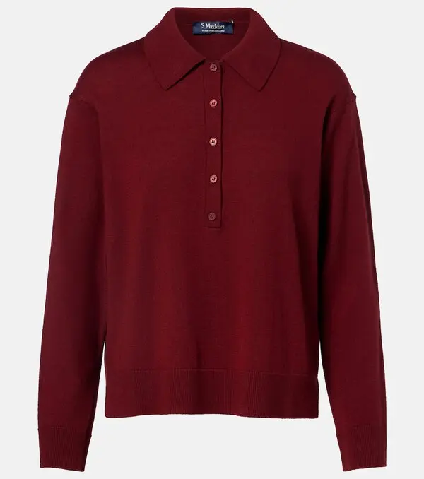 Max Mara Frisia Wool Polo Sweater - Red