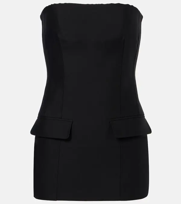 TOTEME Wool And Silk Crêpe Top - Black