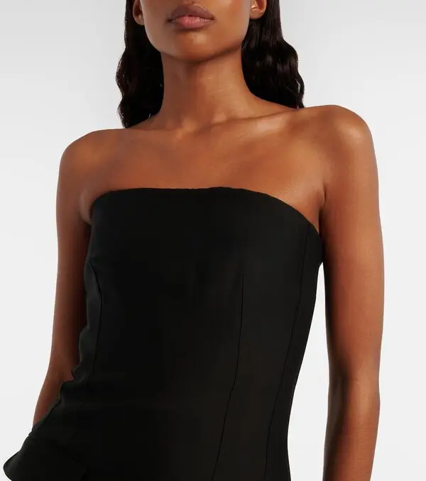 TOTEME Wool And Silk Crêpe Top - Black