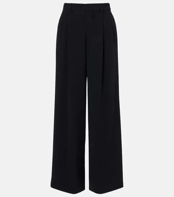 Max Mara Donata Satin Wide-leg Pants - Black