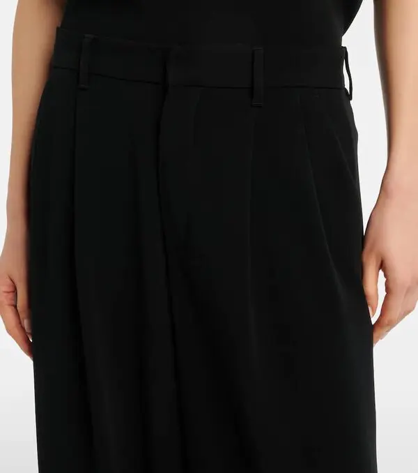 Max Mara Donata Satin Wide-leg Pants - Black
