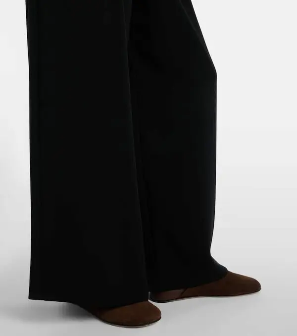 Max Mara Donata Satin Wide-leg Pants - Black