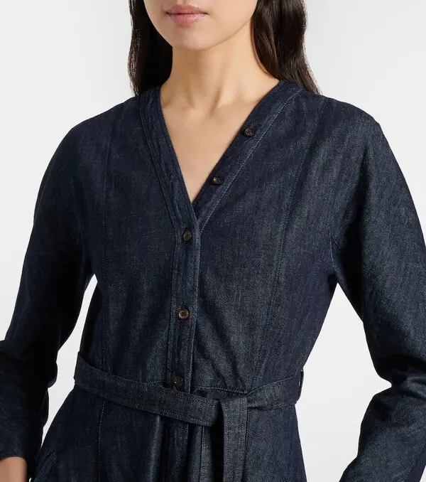 Max Mara Ambra Denim Wrap Dress - Blue