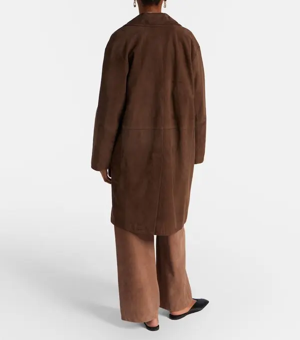 Max Mara Fulmine Suede Wide-leg Pants