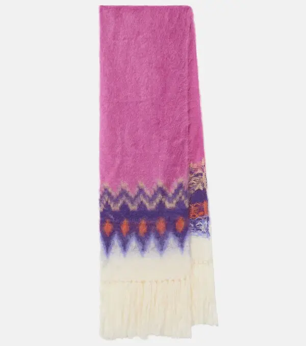 Isabel Marant Amanie Fringed Scarf - Pink