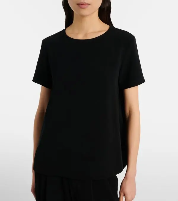 Max Mara Rebecca Satin T-shirt - Black