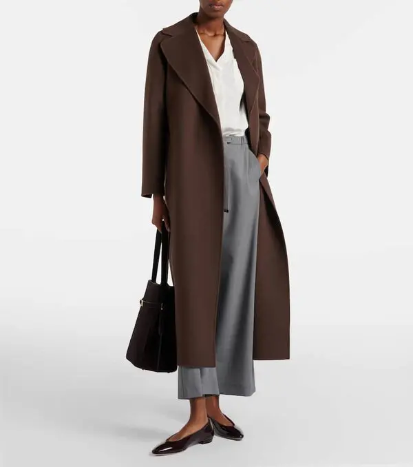 Max Mara Baia Wool-blend Wide-leg Pants