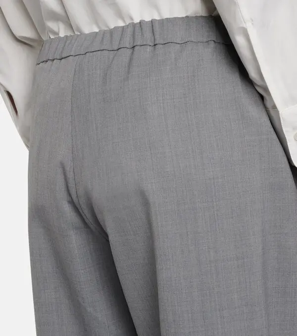 Max Mara Baia Wool-blend Wide-leg Pants