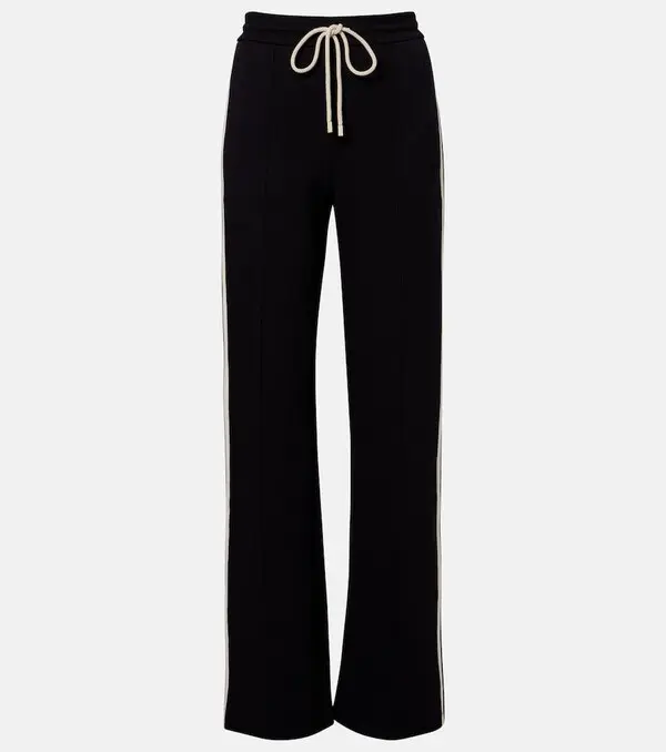 Max Mara Vento Cotton-blend Jersey Sweatpants - Black