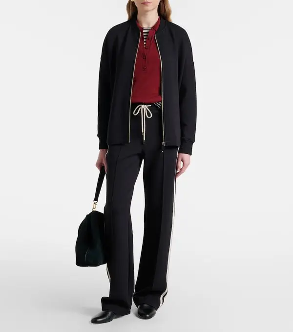 Max Mara Vento Cotton-blend Jersey Sweatpants