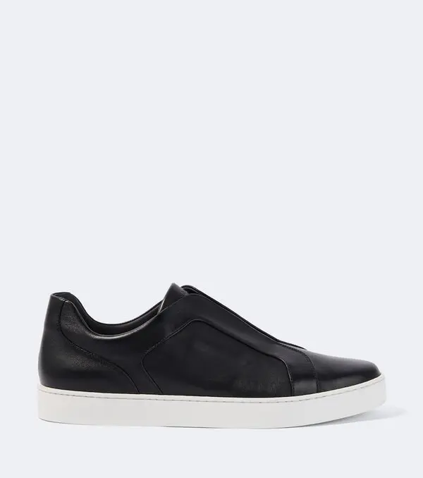 Manolo Blahnik Agilio Leather Sneakers - Black