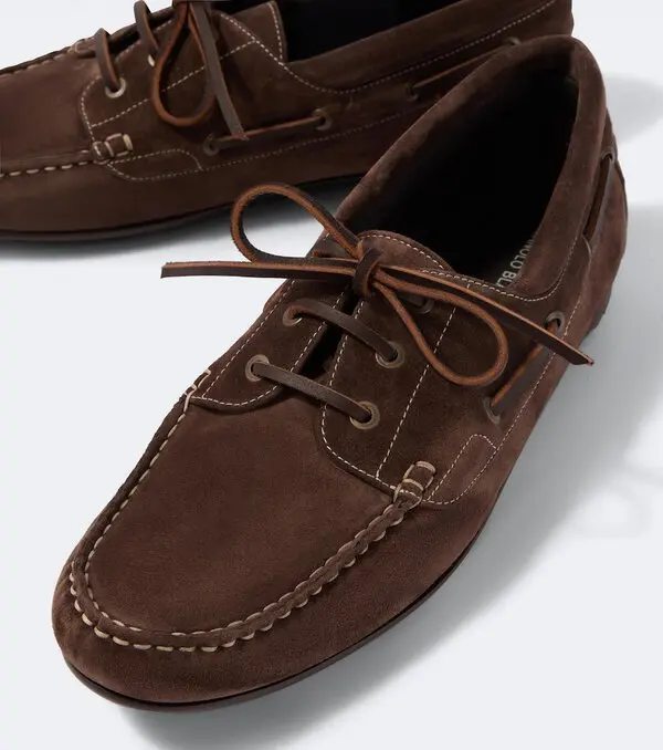 Manolo Blahnik Marino Suede Loafers