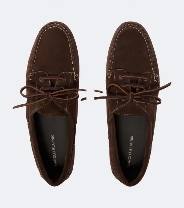 Manolo Blahnik Marino Suede Loafers