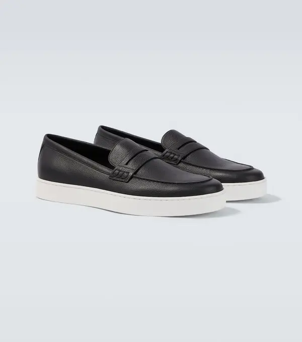 Manolo Blahnik Ellis Leather Loafers - Black