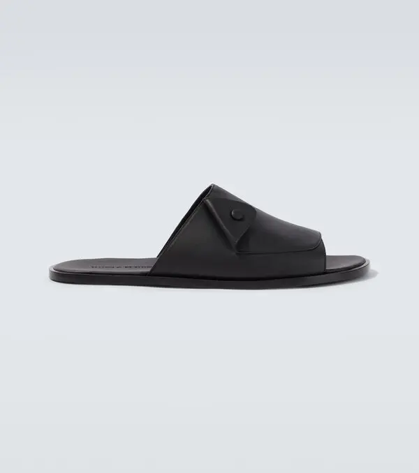 Manolo Blahnik Lino Leather Sandals