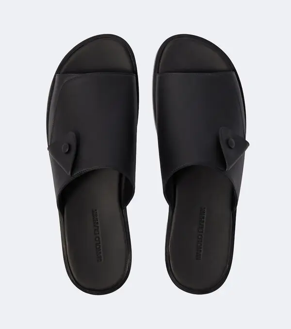 Manolo Blahnik Lino Leather Sandals