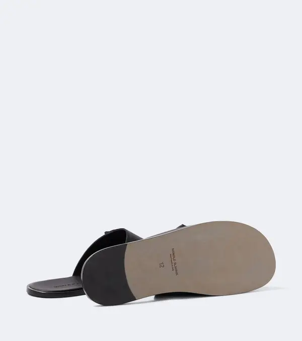 Manolo Blahnik Lino Leather Sandals