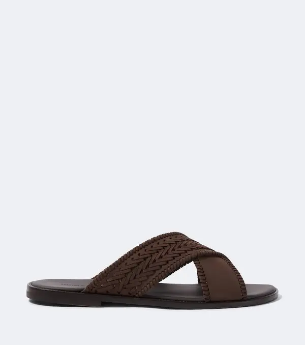 Manolo Blahnik Tex Leather Sandals
