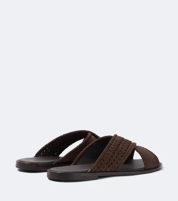 Manolo Blahnik Tex Leather Sandals