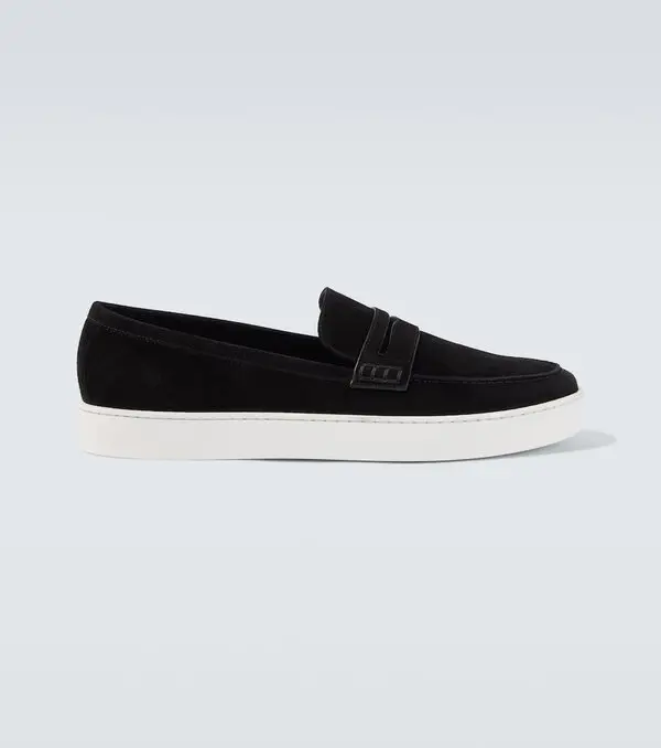 Manolo Blahnik Ellis Suede Loafers - Black