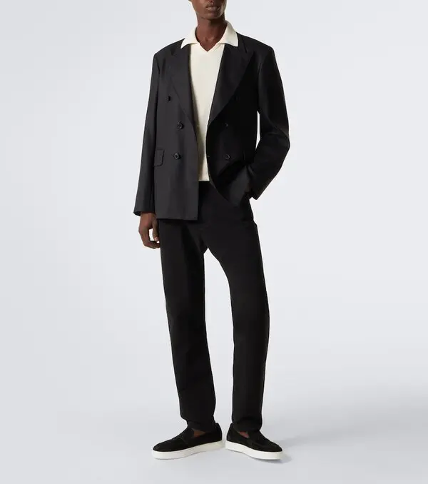 Manolo Blahnik Ellis Suede Loafers - Black