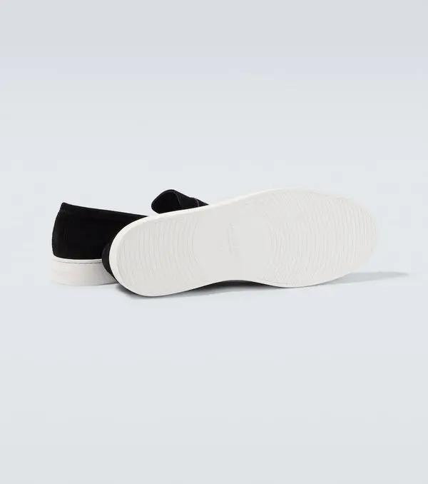 Manolo Blahnik Ellis Suede Loafers - Black