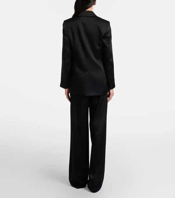 Max Mara Msecono High-rise Wide-leg Pants - Black