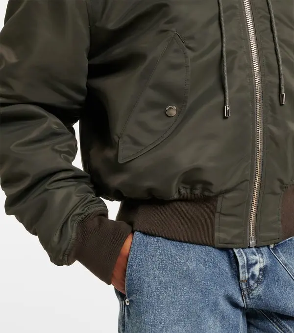JW Anderson Shearling-trimmed Bomber Jacket - Green