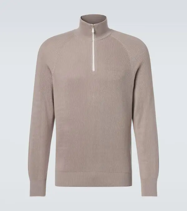 Brunello Cucinelli Cotton Half-zip Sweater