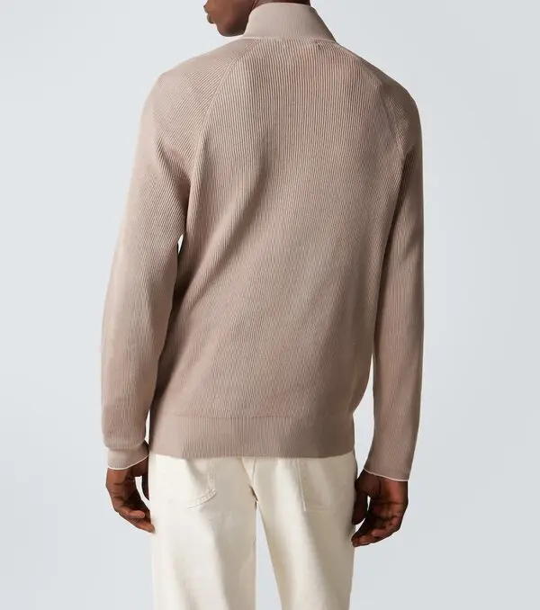Brunello Cucinelli Cotton Half-zip Sweater - Grey
