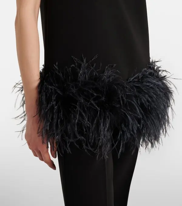 Max Mara Feather-trimmed Top