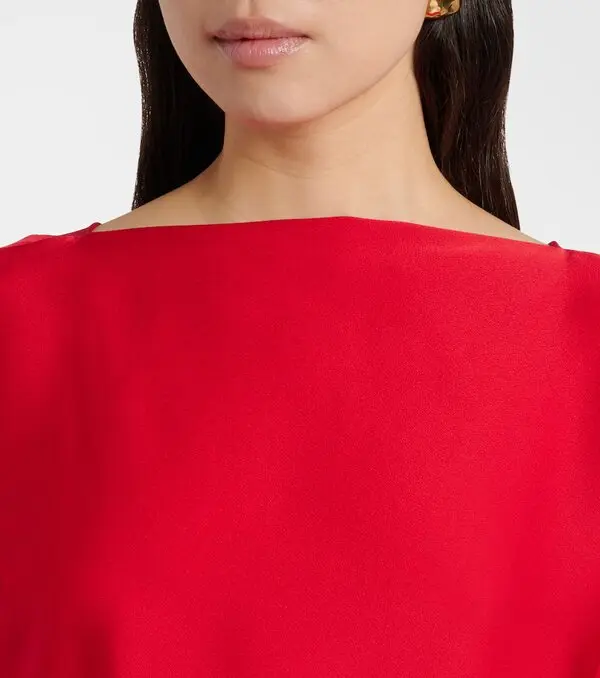 Max Mara Draped Satin Gown